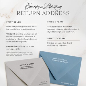 Custom Personalized Stationery Note Cards With Envelopes, Flat Notecard ...