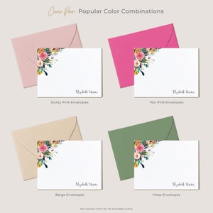 Personalized Pretty Stationary Set / Personalized Notecard / Stationery ...