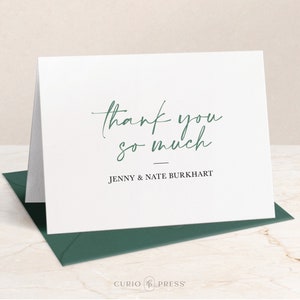 Personalized Thank You Card, Folded Card for Thank You Letter, Script ...