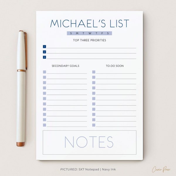 To Do List Notepad - Etsy