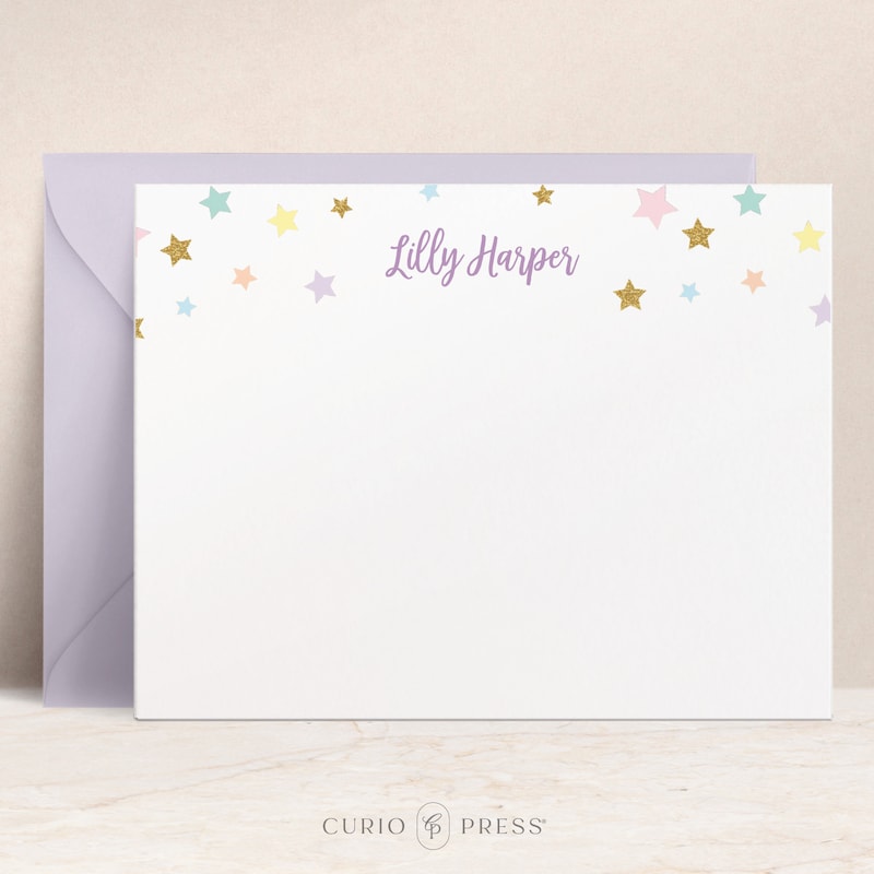 Kids Note Cards With Stars - Etsy
