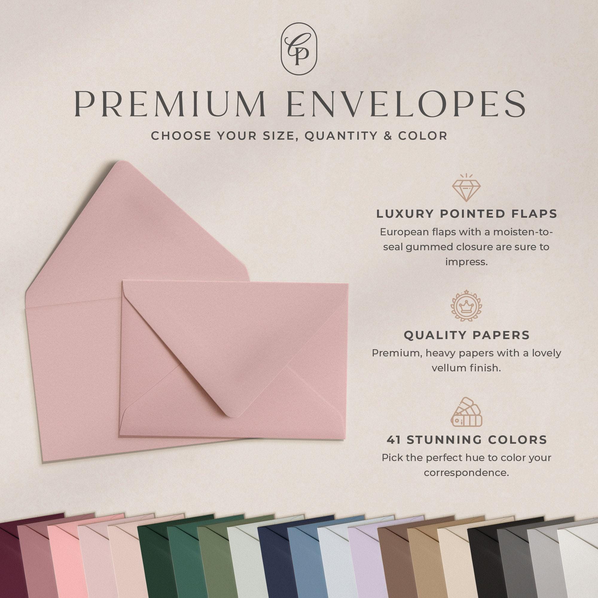 25 Heavyweight Colored Envelopes for Letters and Business Mail – #10 ...