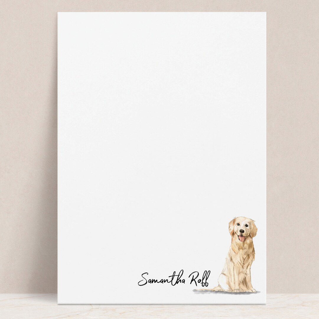Personalized Dog Animal Notepad Stationery, to Do List Notepad, Cute ...
