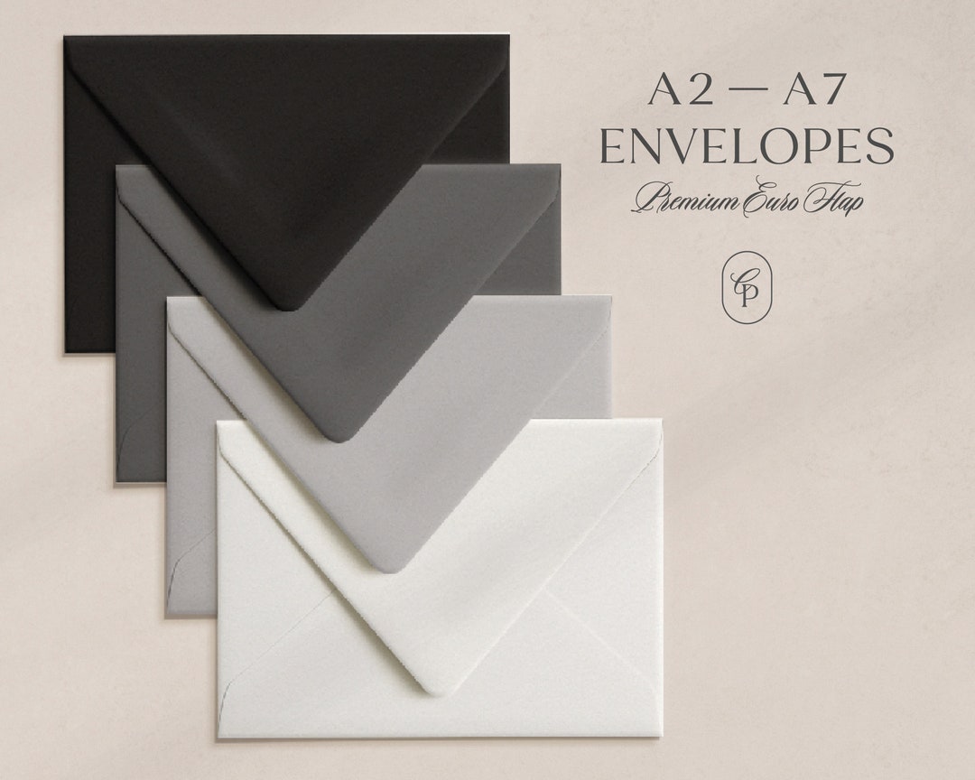 25 Heavyweight Colored Envelopes With Pointed Euro Flap, A2 (4 3/8 X 5 ...