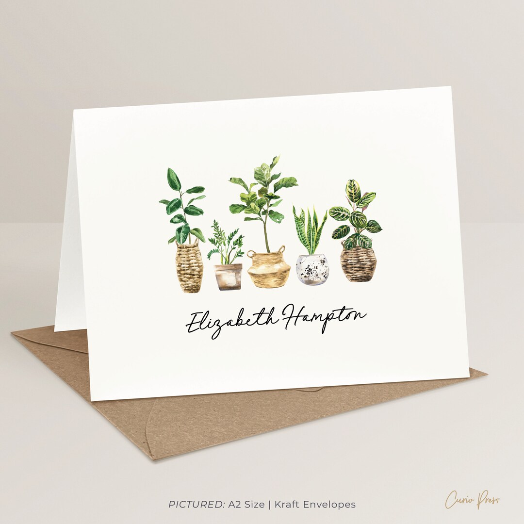 Personalized Notecard Set / Folded Personalized Cards / - Etsy