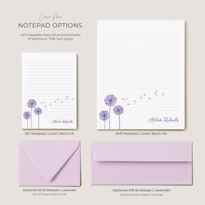 Personalized Notepad DANDELION Stationery / Stationary 5x7 - Etsy