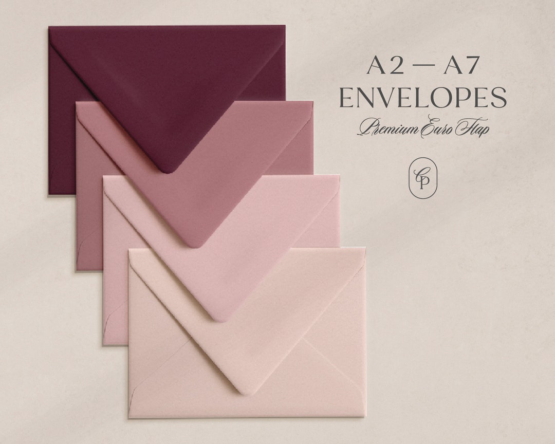 25 Heavyweight Colored Envelopes With Pointed Euro Flap, A2 (4 3/8 X 5 ...
