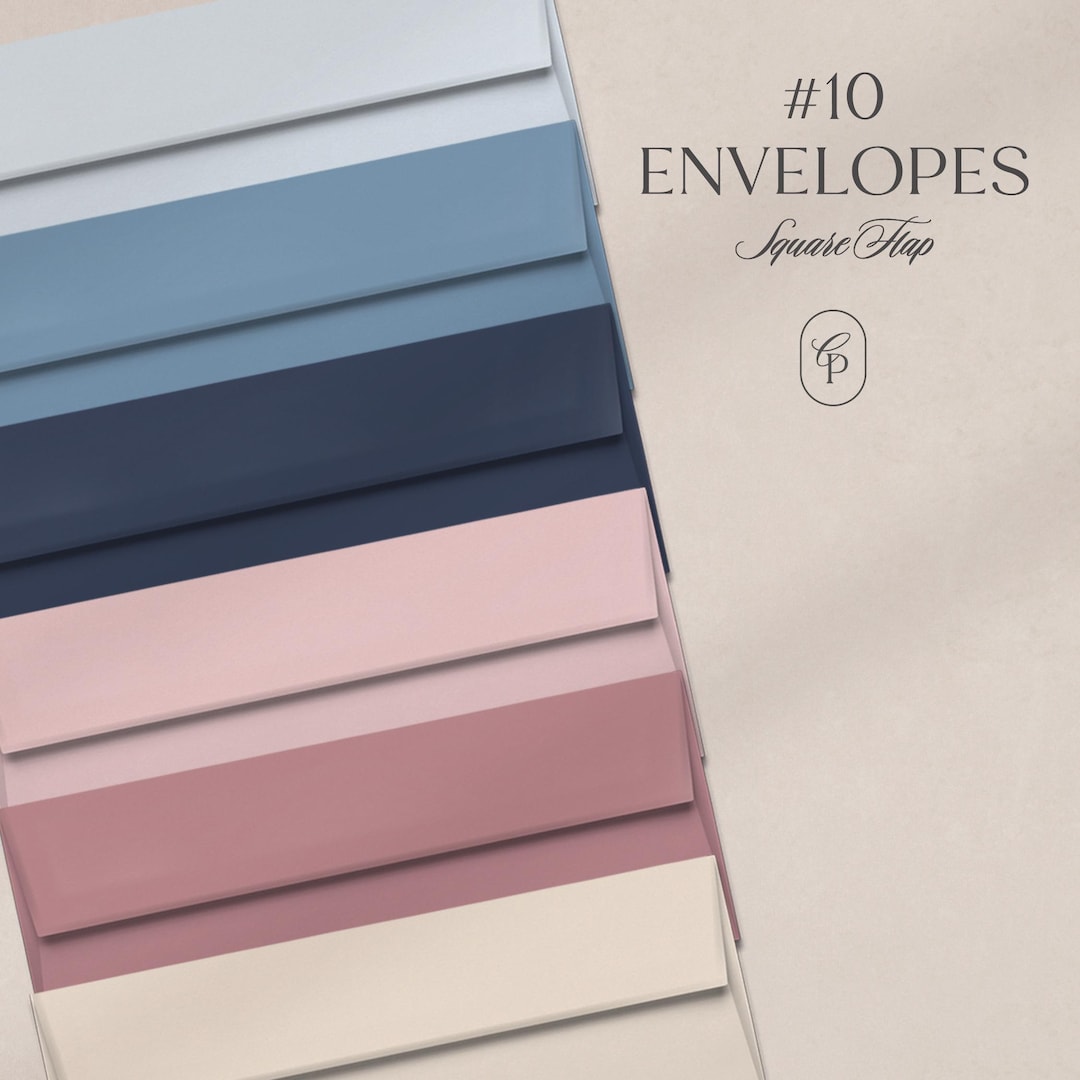 25 Heavyweight Colored Envelopes for Letters and Business Mail – #10 ...