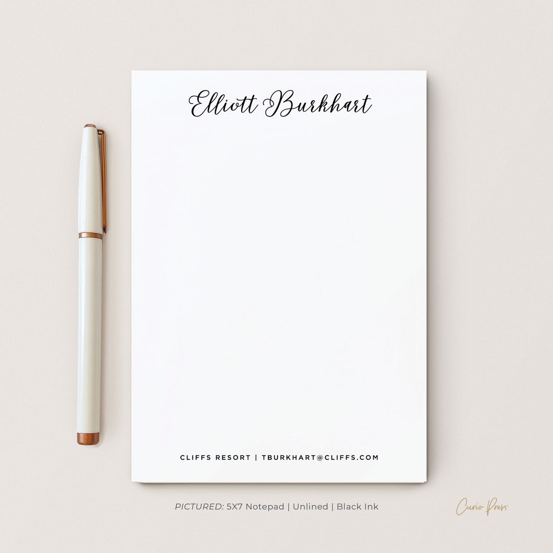 Personalized Notepad PROFESSIONAL ELEGANCE NOTEPAD - Etsy