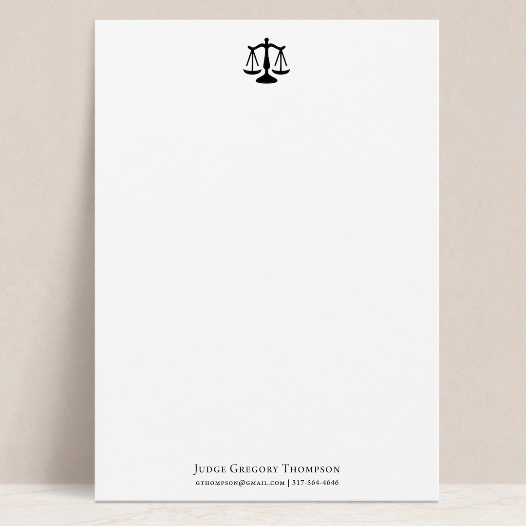 Custom Lawyer Notepad, Personalized Stationary, Gift for Lawyer ...