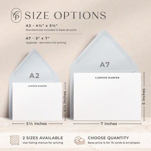 Custom Personalized Stationery Note Cards With Envelopes, Flat Notecard ...