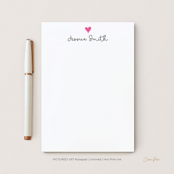 Heart Notepad - Etsy