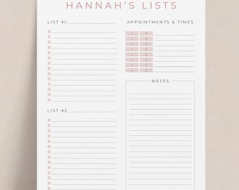 Neutral Daily, Weekly, and Monthly Notepad Planners - Etsy