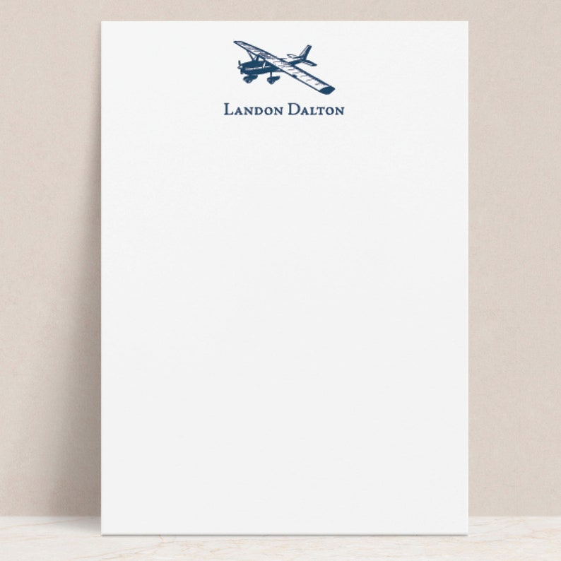 Personalized Pilot Notepad | Custom Cessna Airplane Stationery Note Pad ...