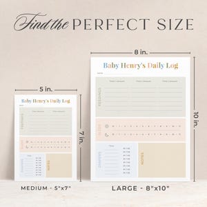 Personalized Baby Daily Log Notepad, Feeding Sleep & Diaper Tracker ...