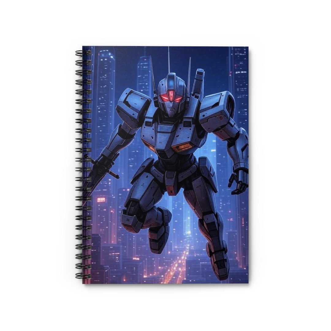 Futuristic Robot Spiral Notebook - Ideal for Sci-fi Lovers, Students ...
