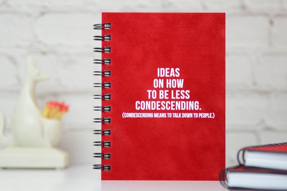 Ideas on How to Be Less Condescending... Letter Pressed | Etsy