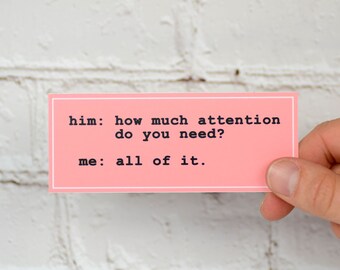Attention Sticker | Etsy