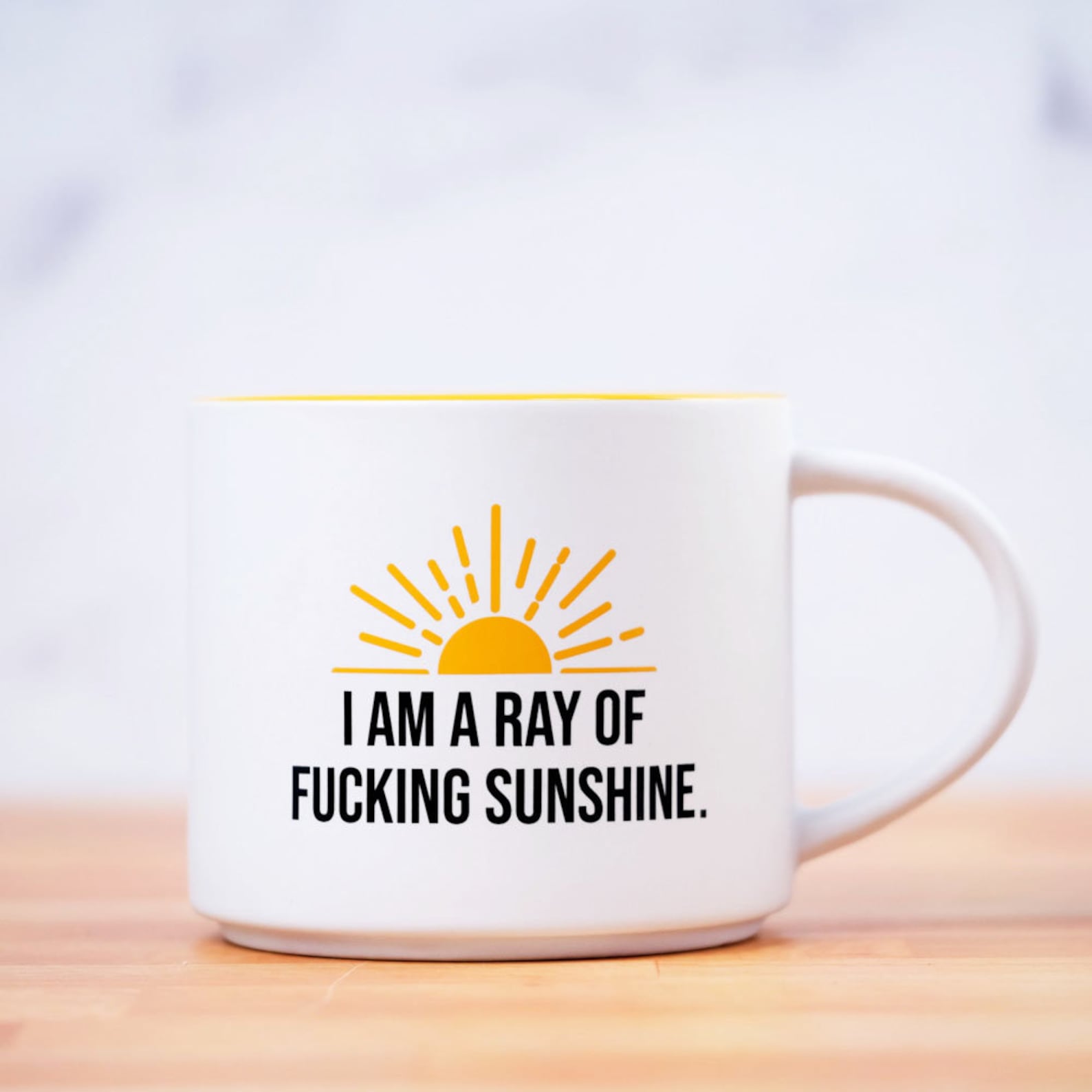 I am a ray of fucking sunshine. Ceramic coffee mug. | Etsy