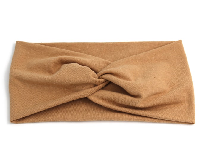 Camel Turban Headband Womens Headbands Wide Headbands for Women Tan ...