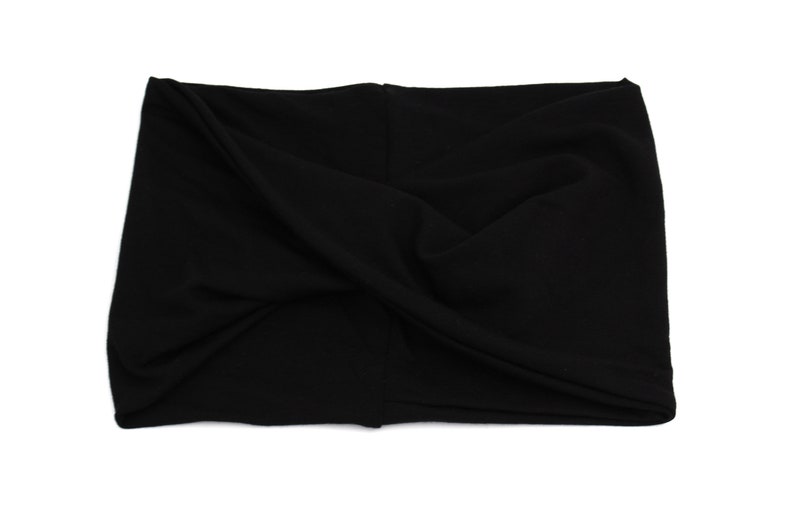 Black Twist Headband Extra Wide Turban Headband Black Etsy