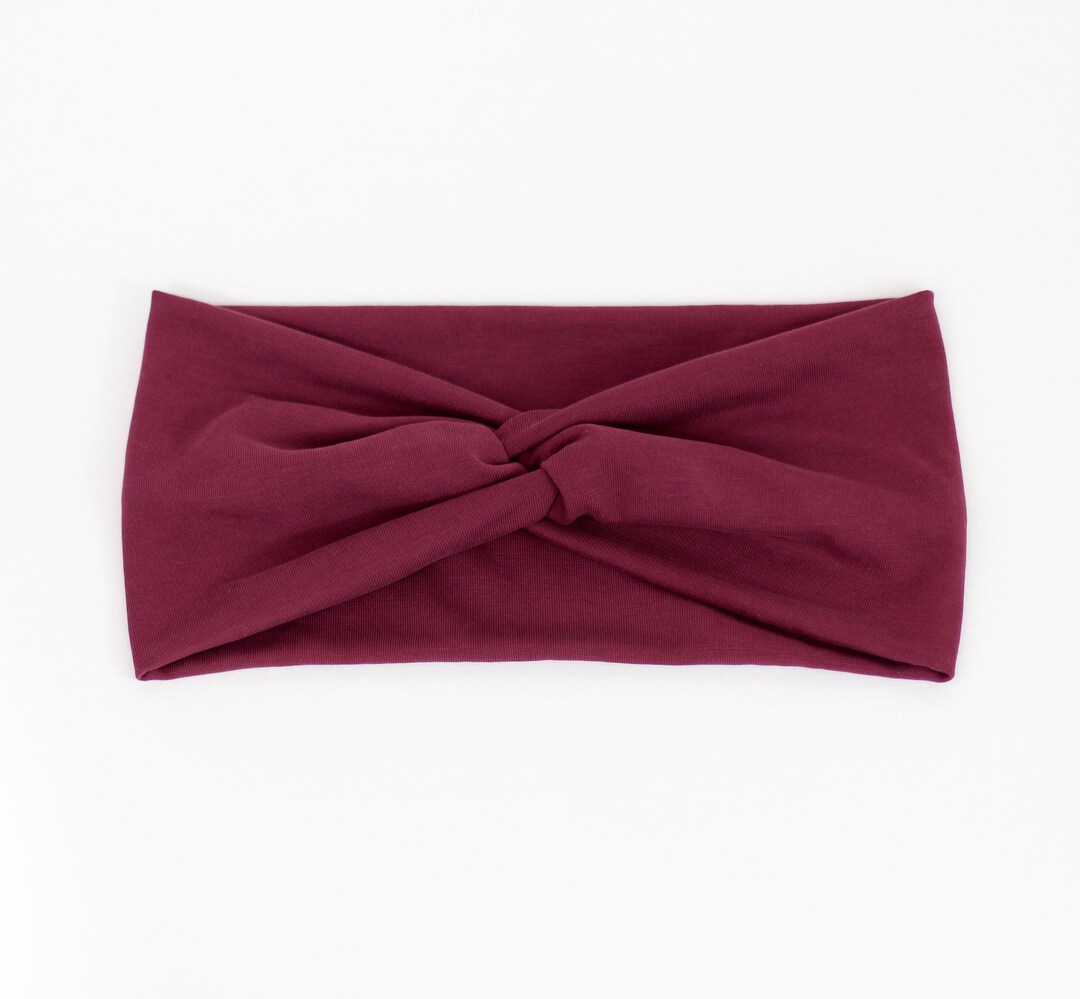 Sangria Turban Headband, Womens Turban Headbands, Maroon Headband for ...