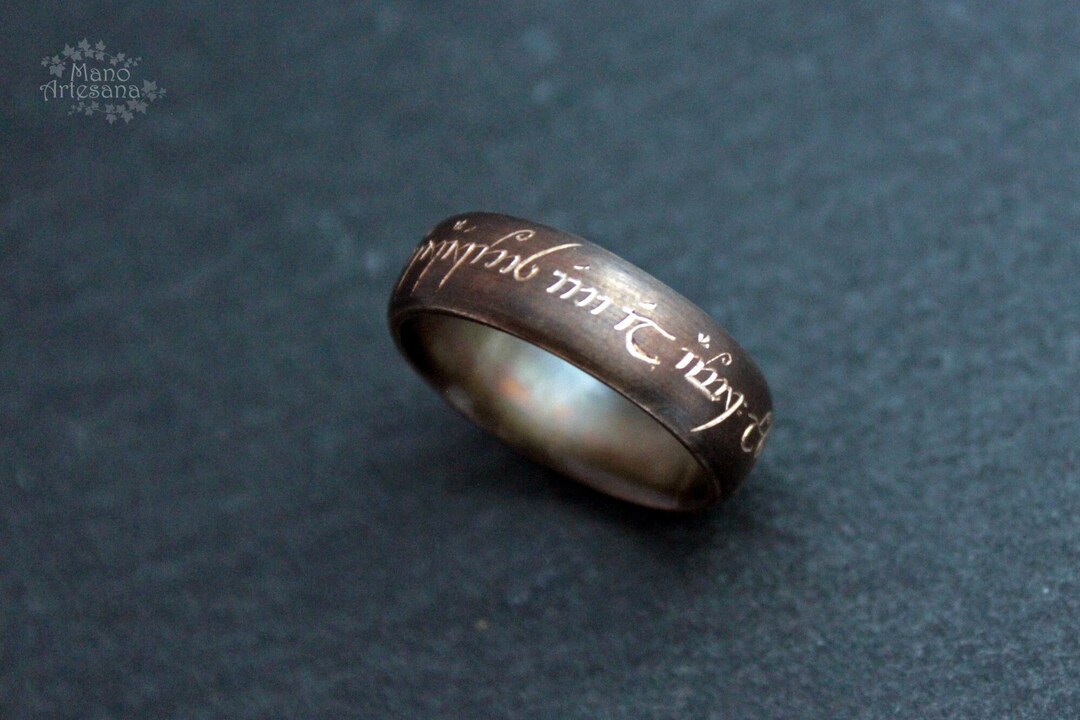 Vintage Elvish Ring Style. Elven Band Ring, Personalized Runes. Middle ...