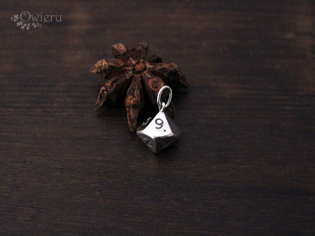 Custom D10 Dice Pendant for RPG Lovers 925 Sterling Silver, Ideal for ...