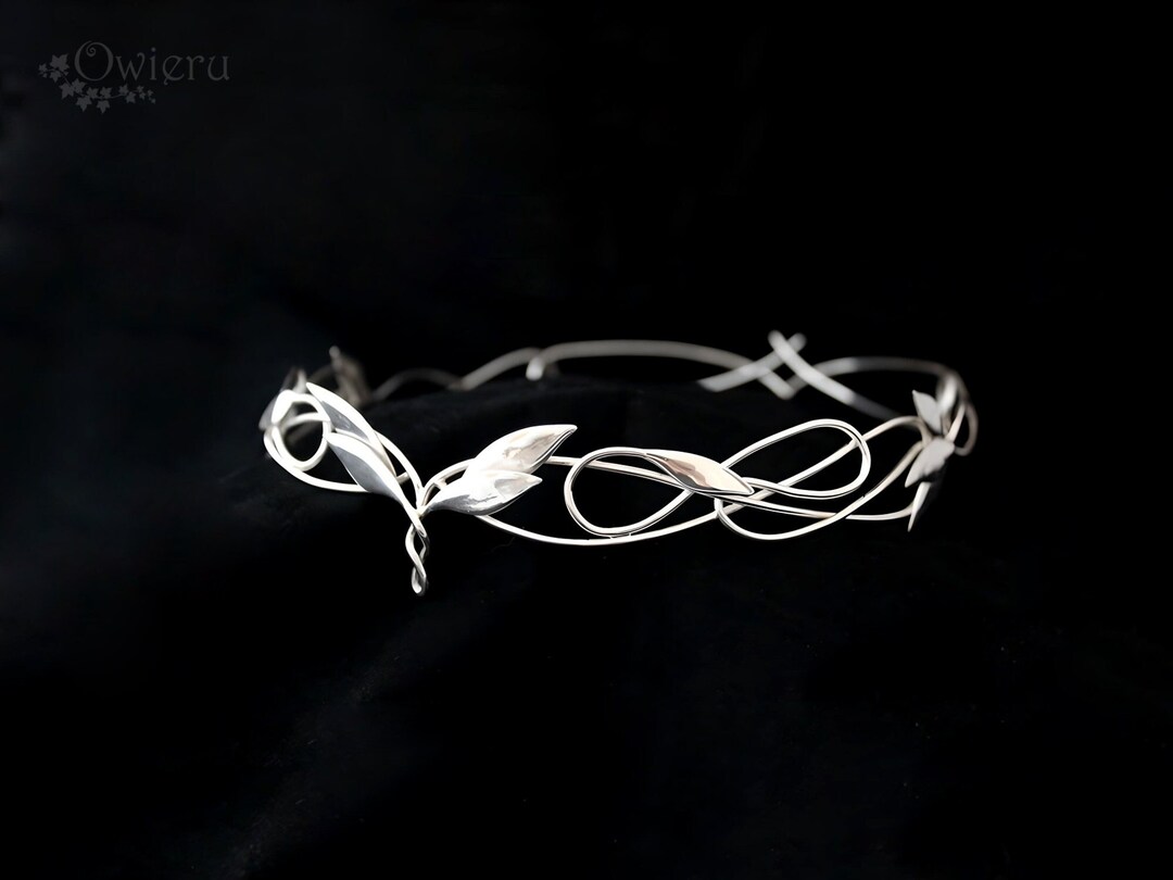 Sterling Silver Elven Crown Medieval Recreation. Lord of the Rings LARP ...