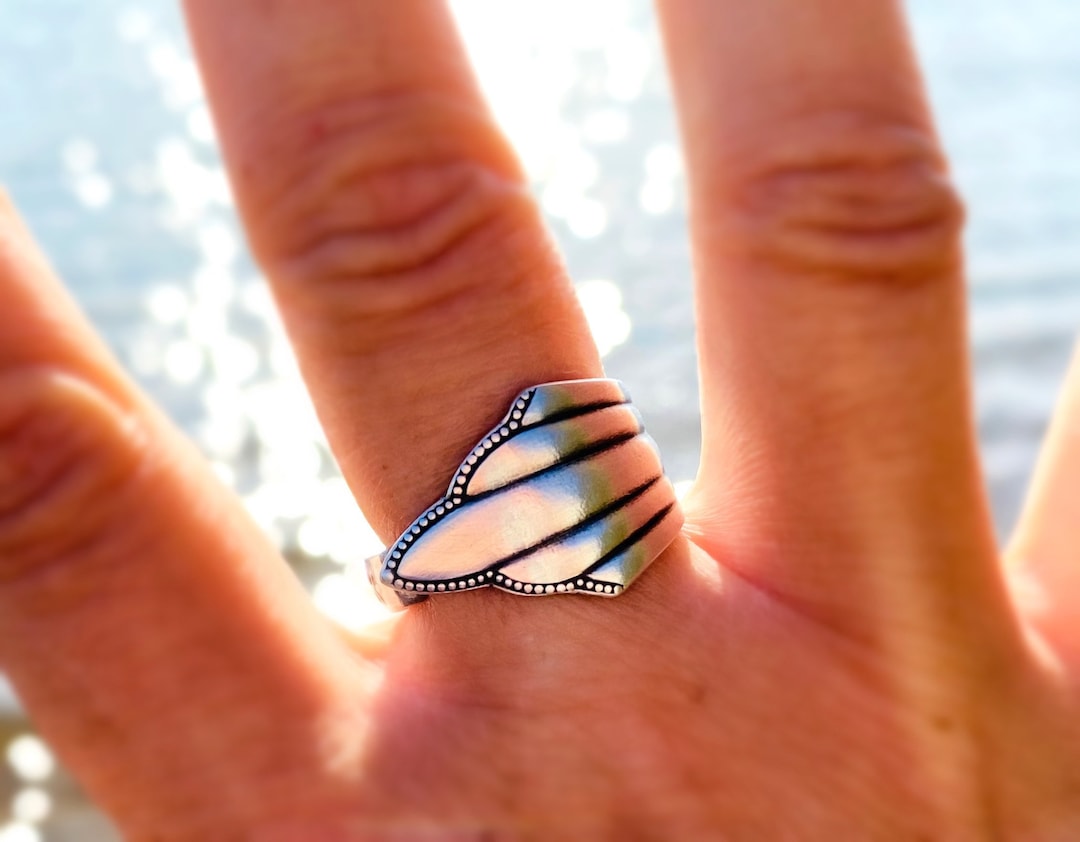Cutlery Jewelry, Beautiful Ring Made From a Silver-plated Spoon - Etsy