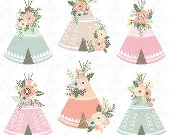 Teepee clipart | Etsy