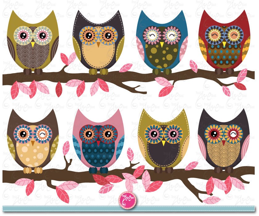Owl Clip Art CUTE OWL set owl pattern owl | Etsy