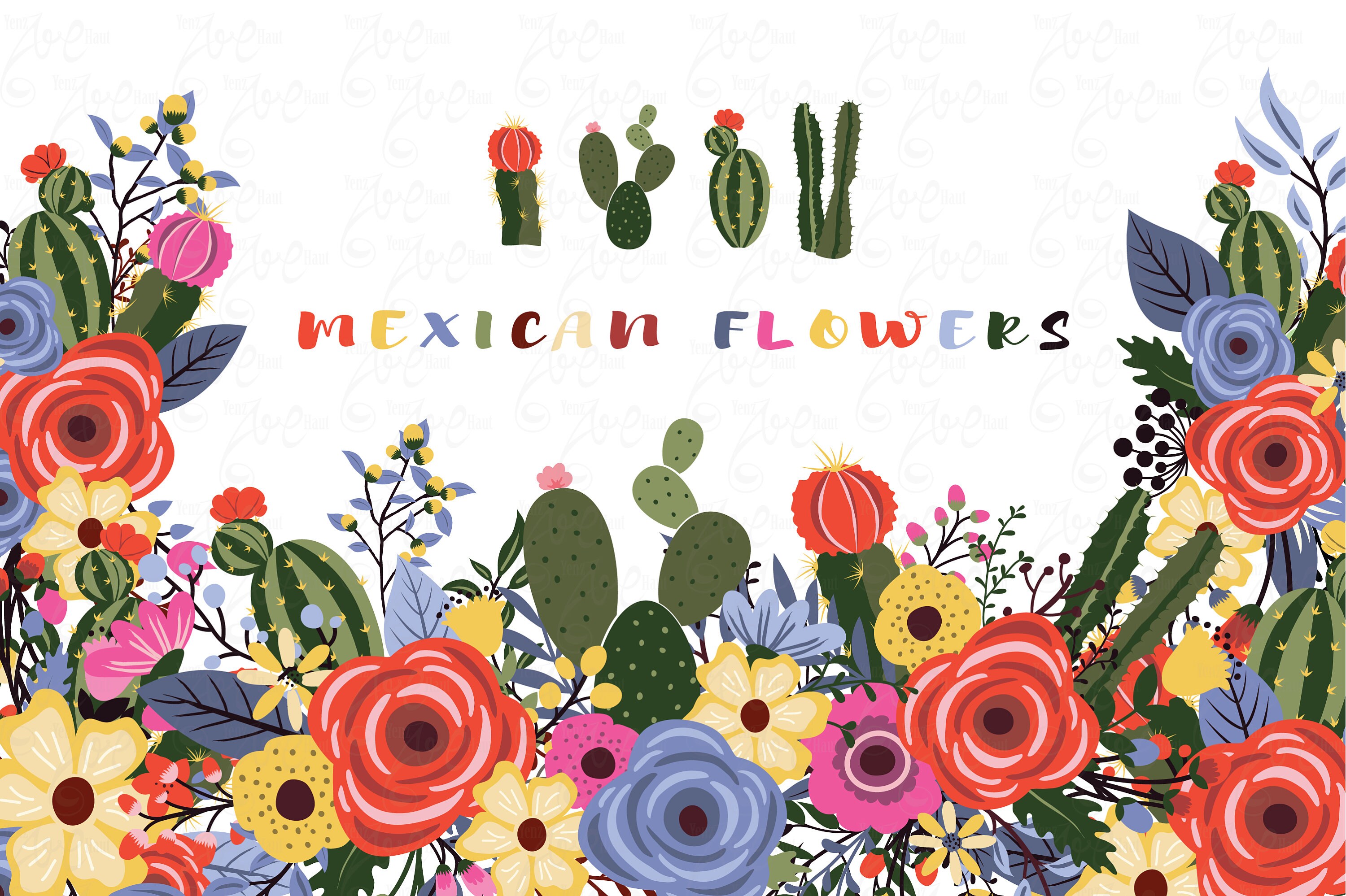 Fiesta Flower Clip Art