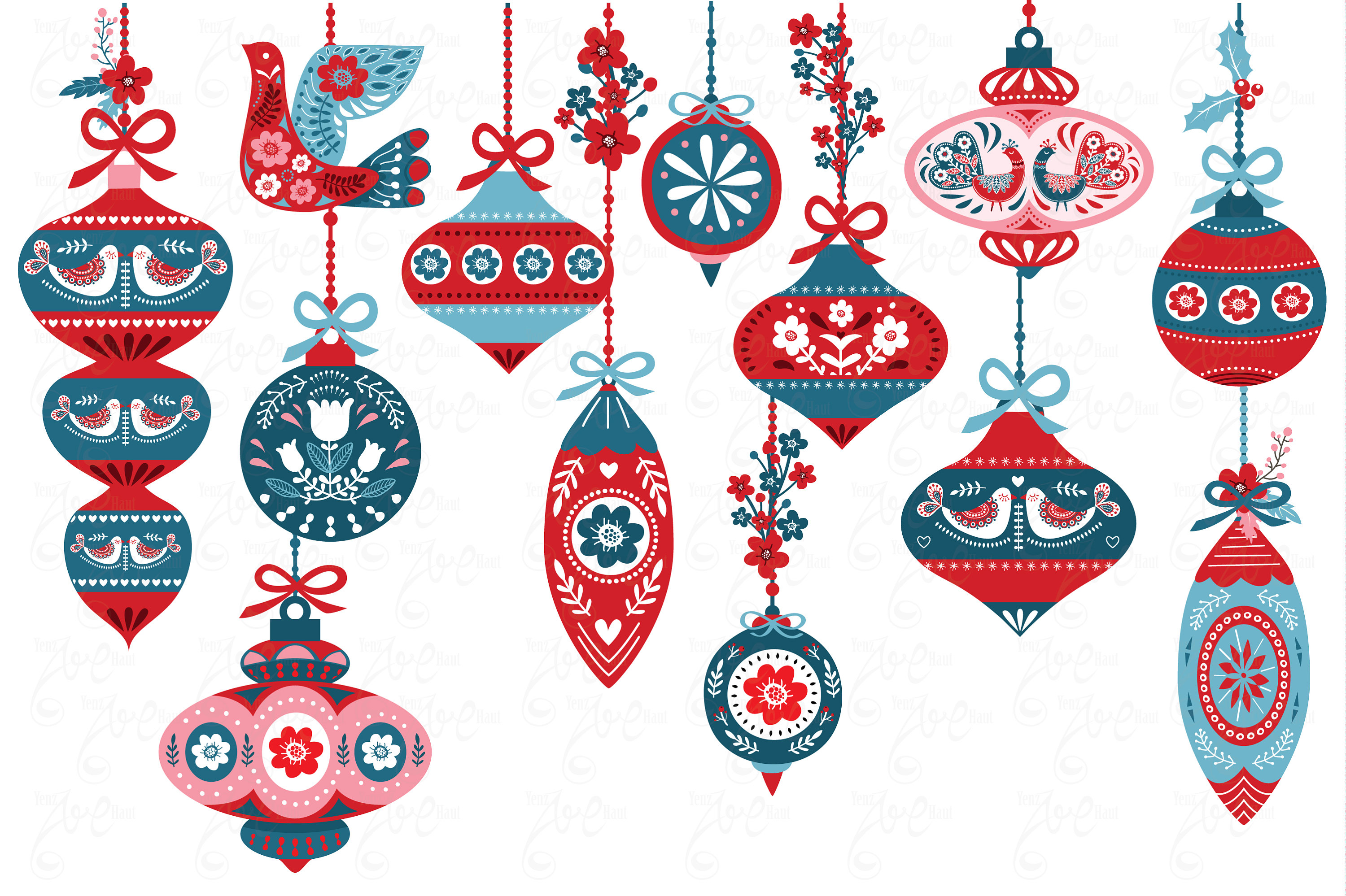 Scandinavian Christmas Clip Art