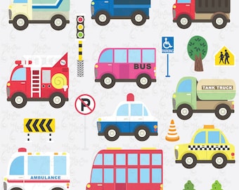 Vehicles Clip Art - Etsy