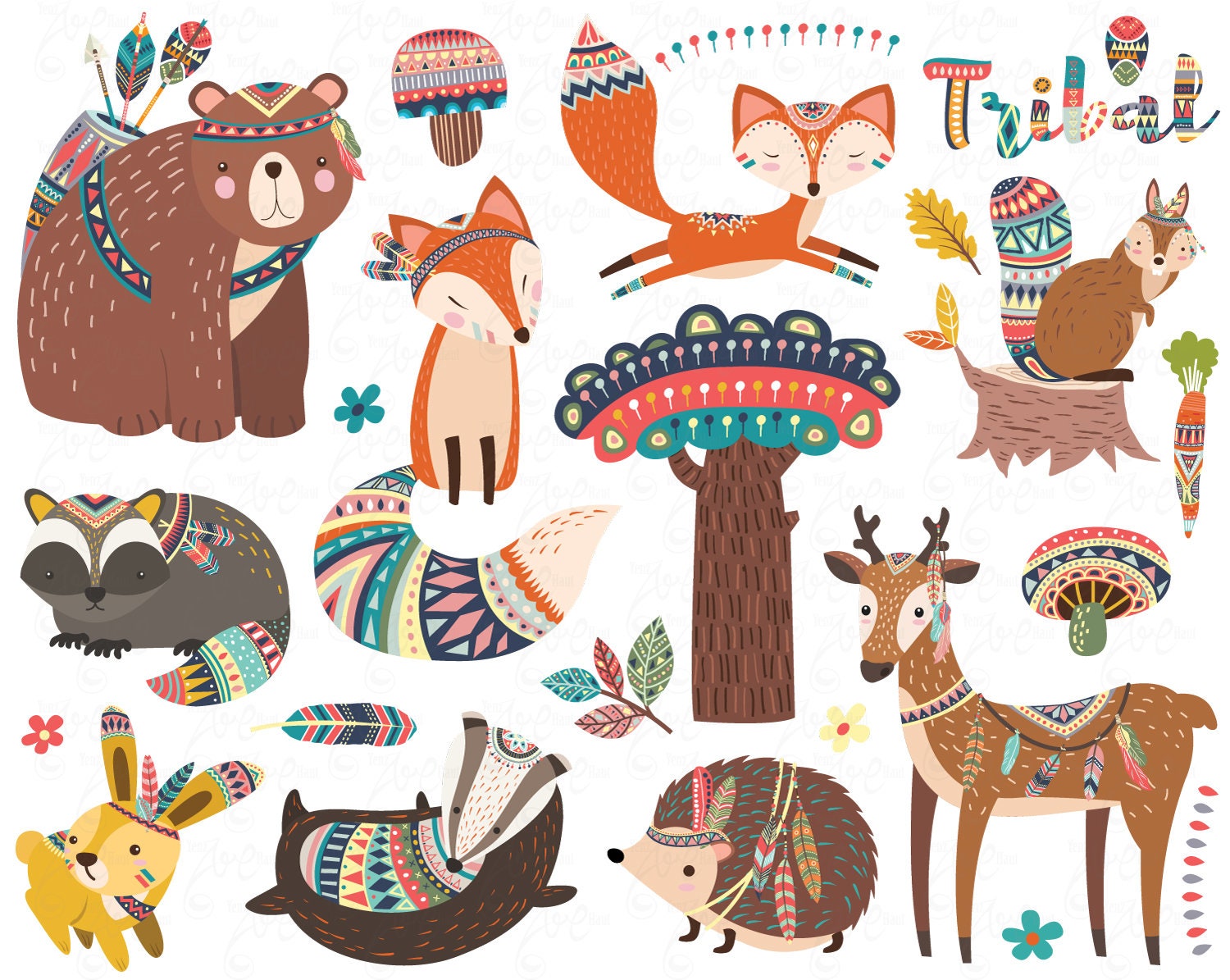 Indian Tribal Art Animals