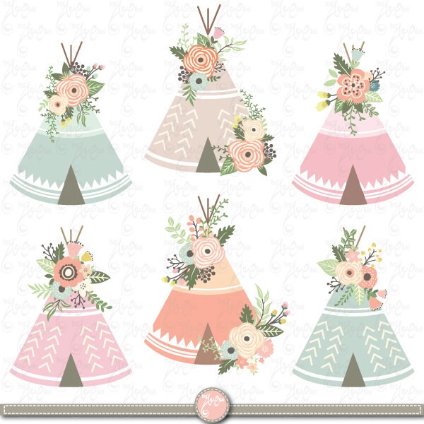 Teepee Clipart - Etsy