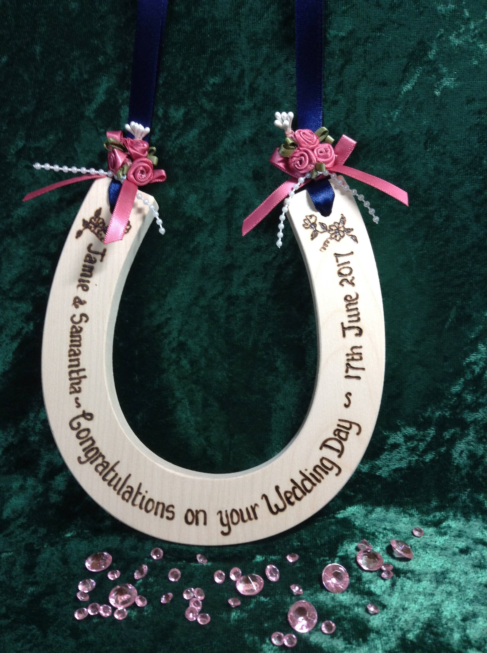 Personalised Wedding Horseshoe: Deluxe Design, Good Luck Charm, Brides ...