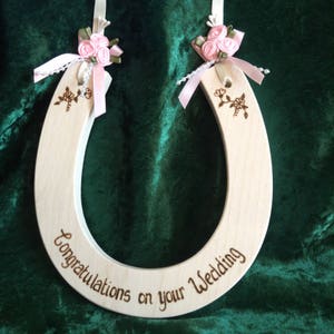 Personalised Wedding Horseshoe: Deluxe Design, Good Luck Charm, Brides ...