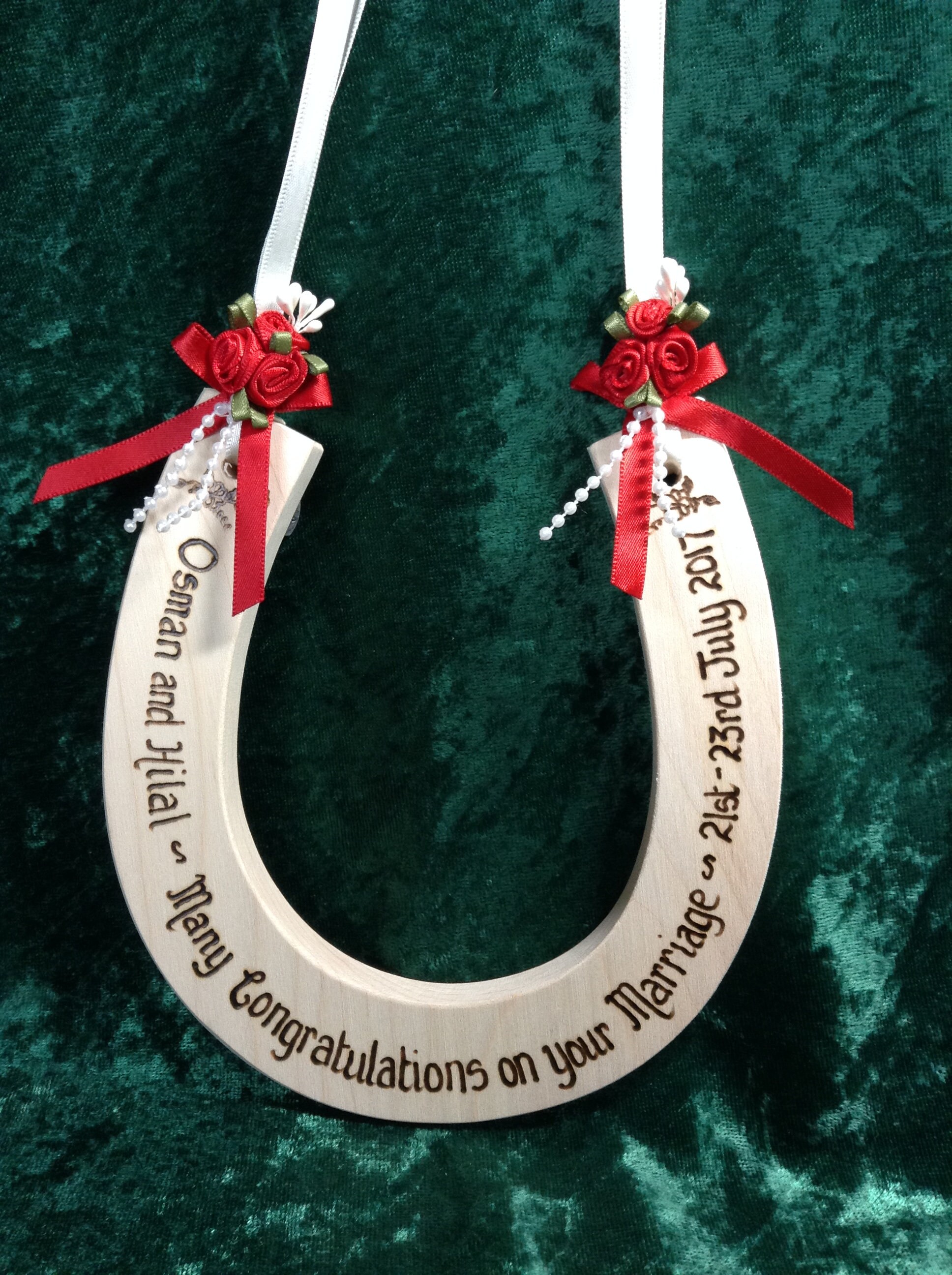 Personalised Wedding Horseshoe: Deluxe Design, Good Luck Charm, Brides ...