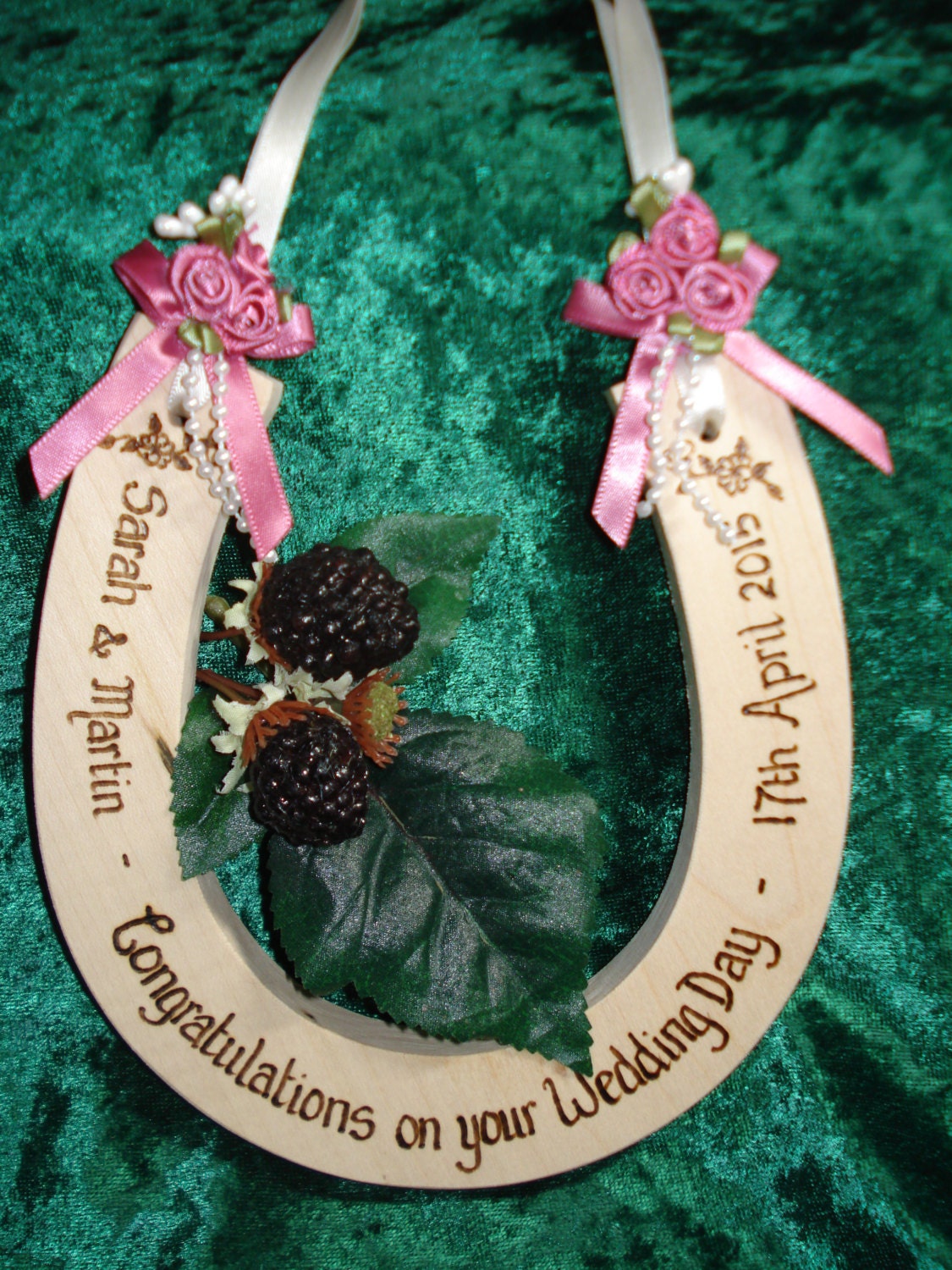 Personalised Wedding Horseshoe: Deluxe Design, Good Luck Charm, Brides ...