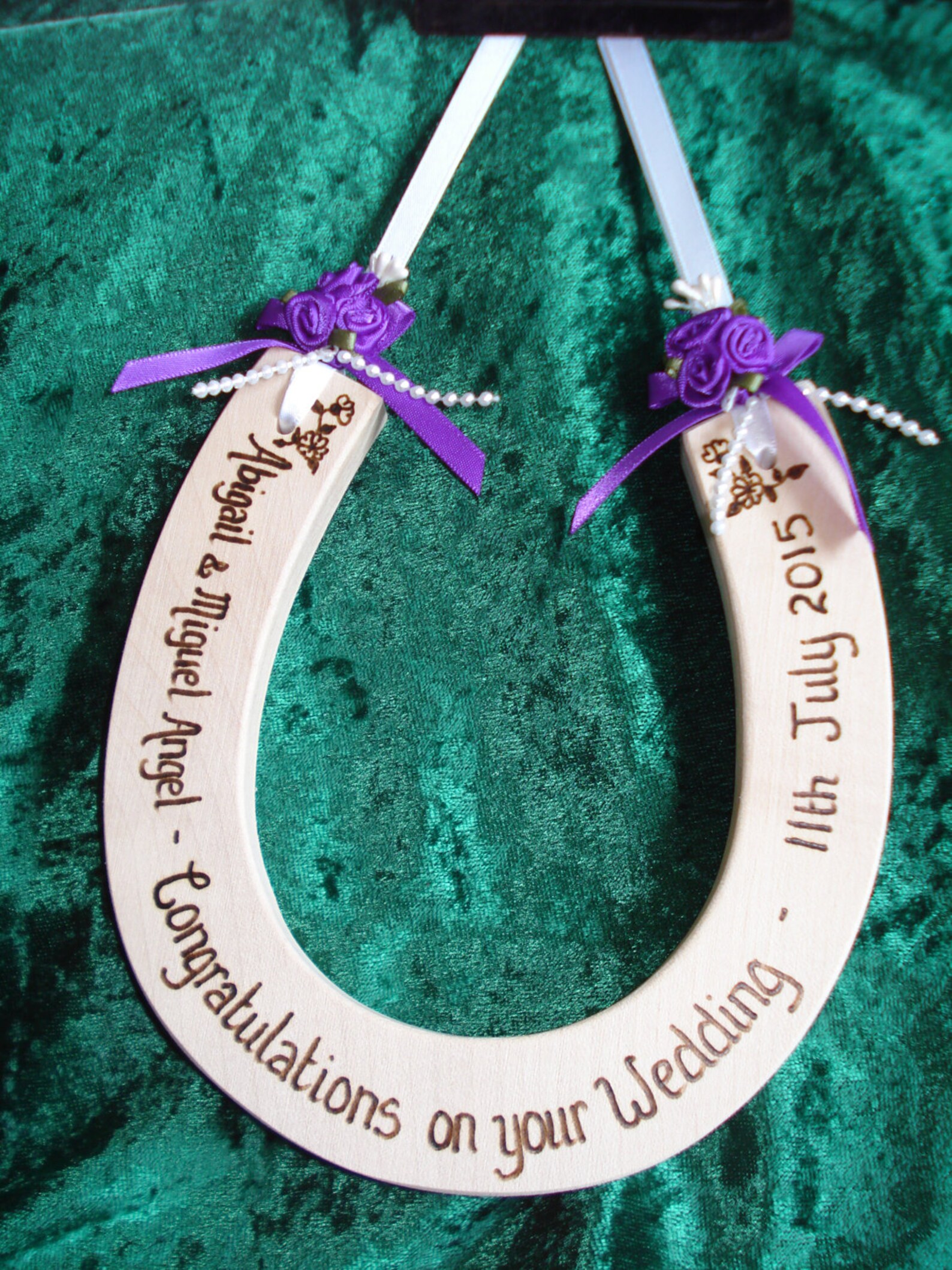 Personalised Wedding Horseshoe: Deluxe Design, Good Luck Charm, Brides ...