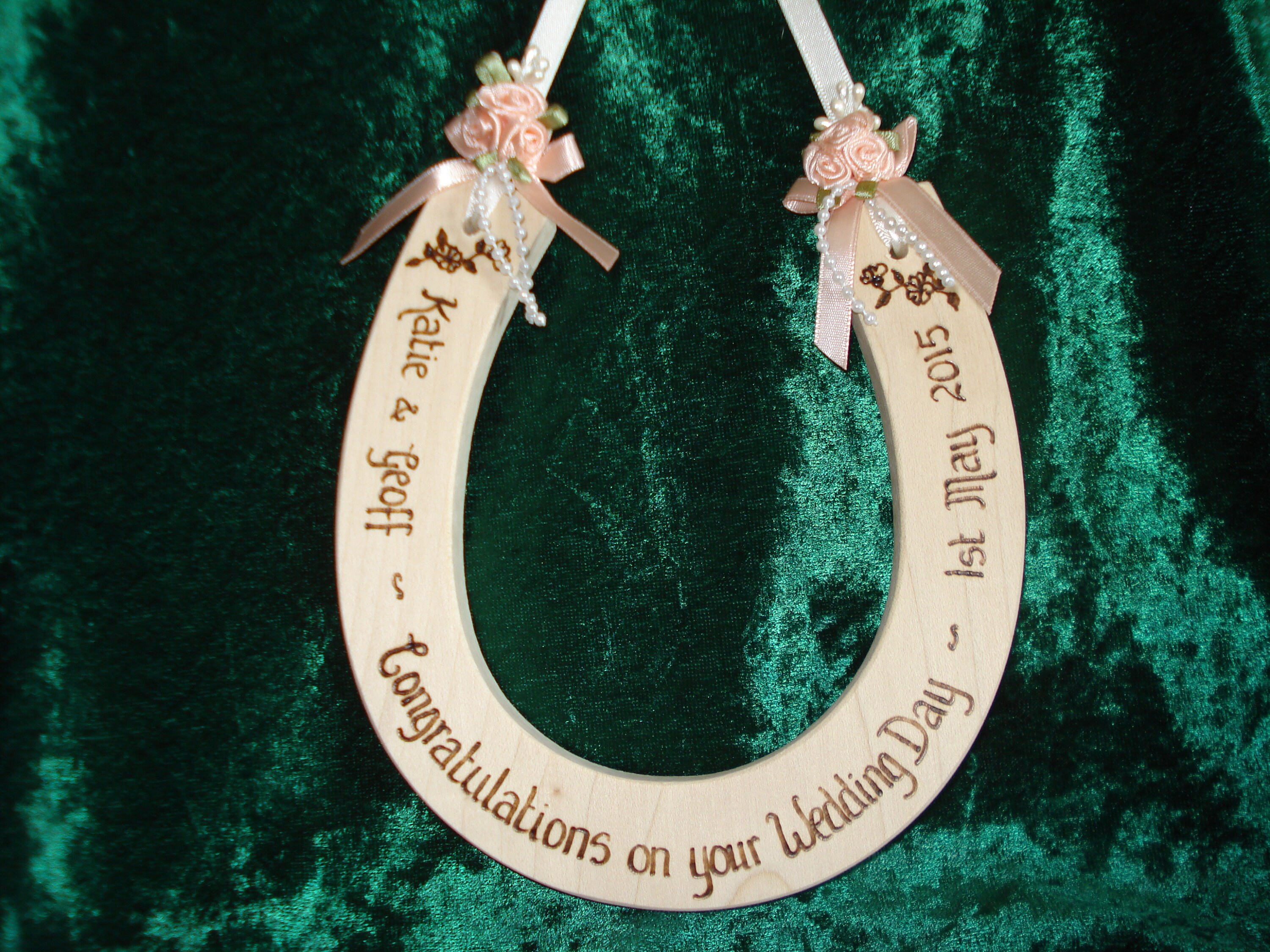 Personalised Wedding Horseshoe: Deluxe Design, Good Luck Charm, Brides ...
