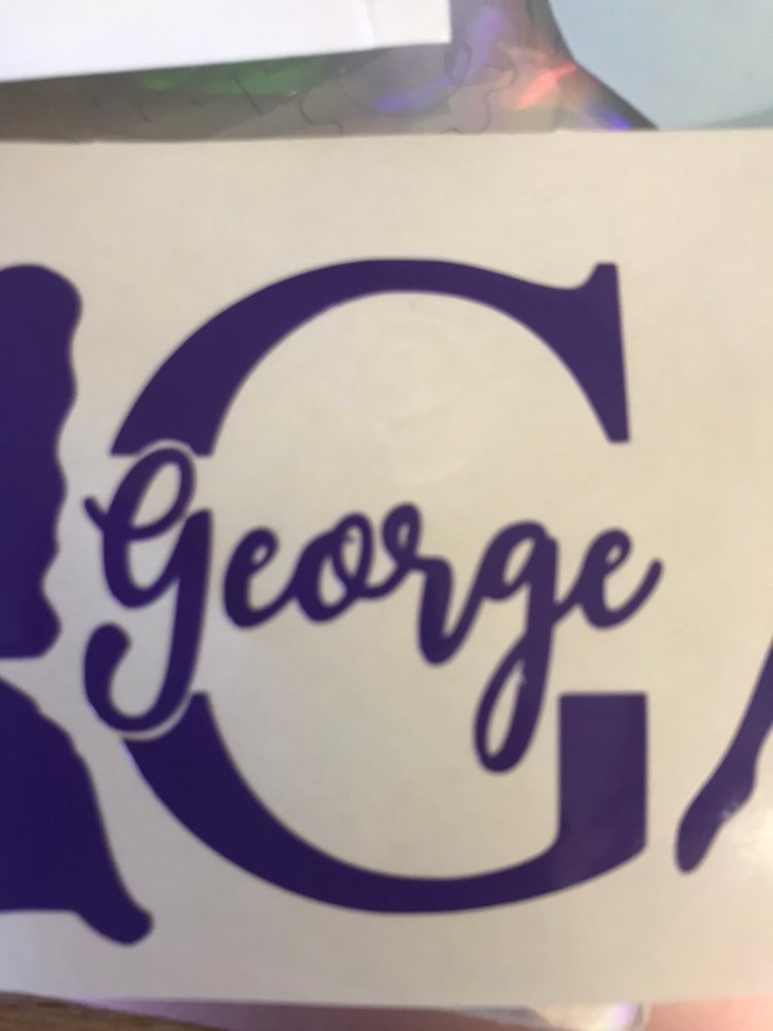 Letter initial and name monogram decal sticker personalise | Etsy