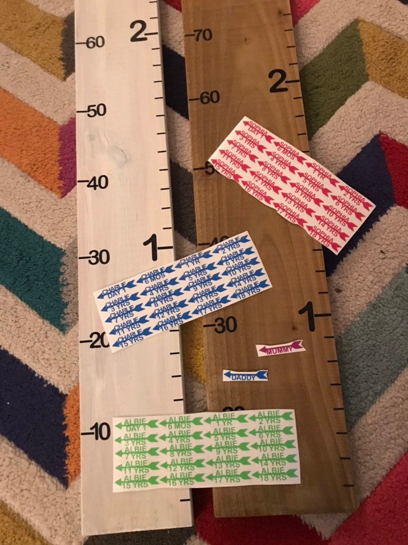 Height Chart Arrows Growth Chart Vinyl Pick Your Colour. UK - Etsy UK