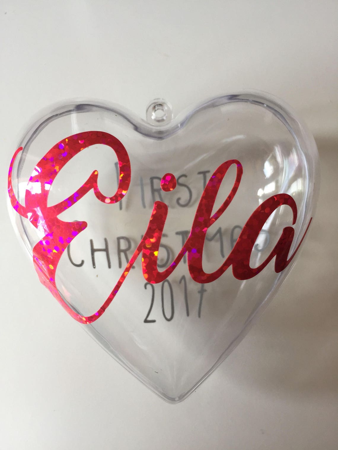 Personalised Fillable Christmas Bauble Decoration Baby's - Etsy