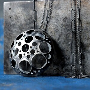 Silver Contemporary Necklace, Chunky Necklace, Extra Large Chunky ...