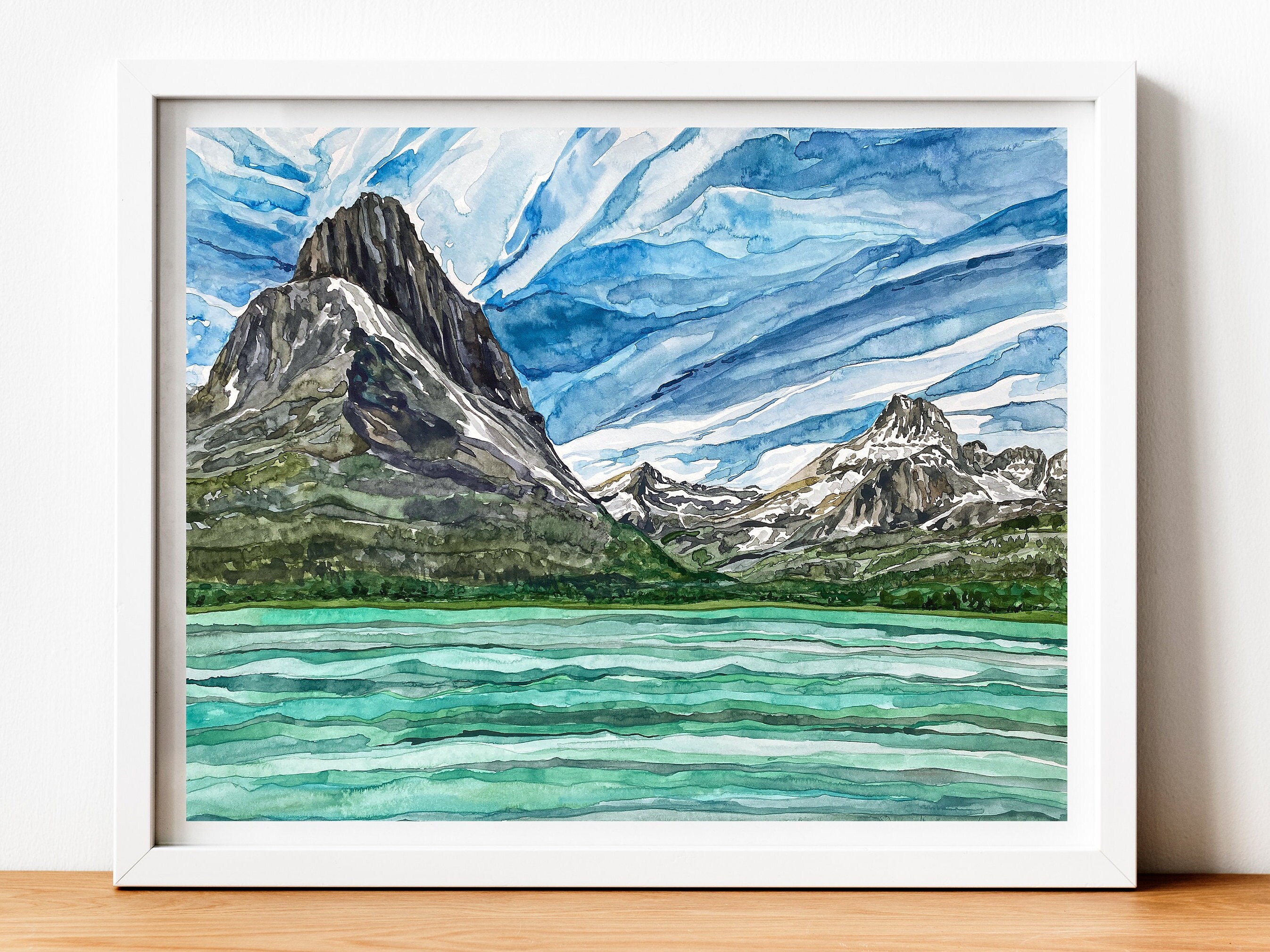 Glacier Mountain Acrylic Paint