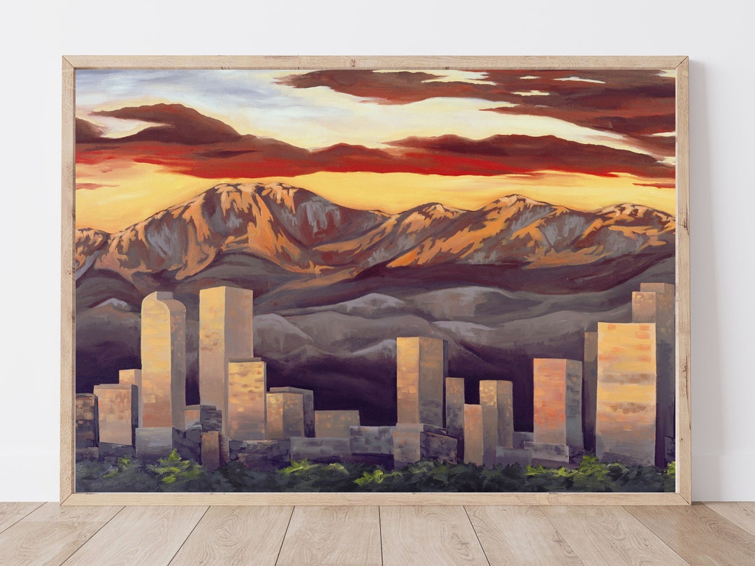 Denver Skyline Fine Art Print With Rocky Mountain Views - Etsy
