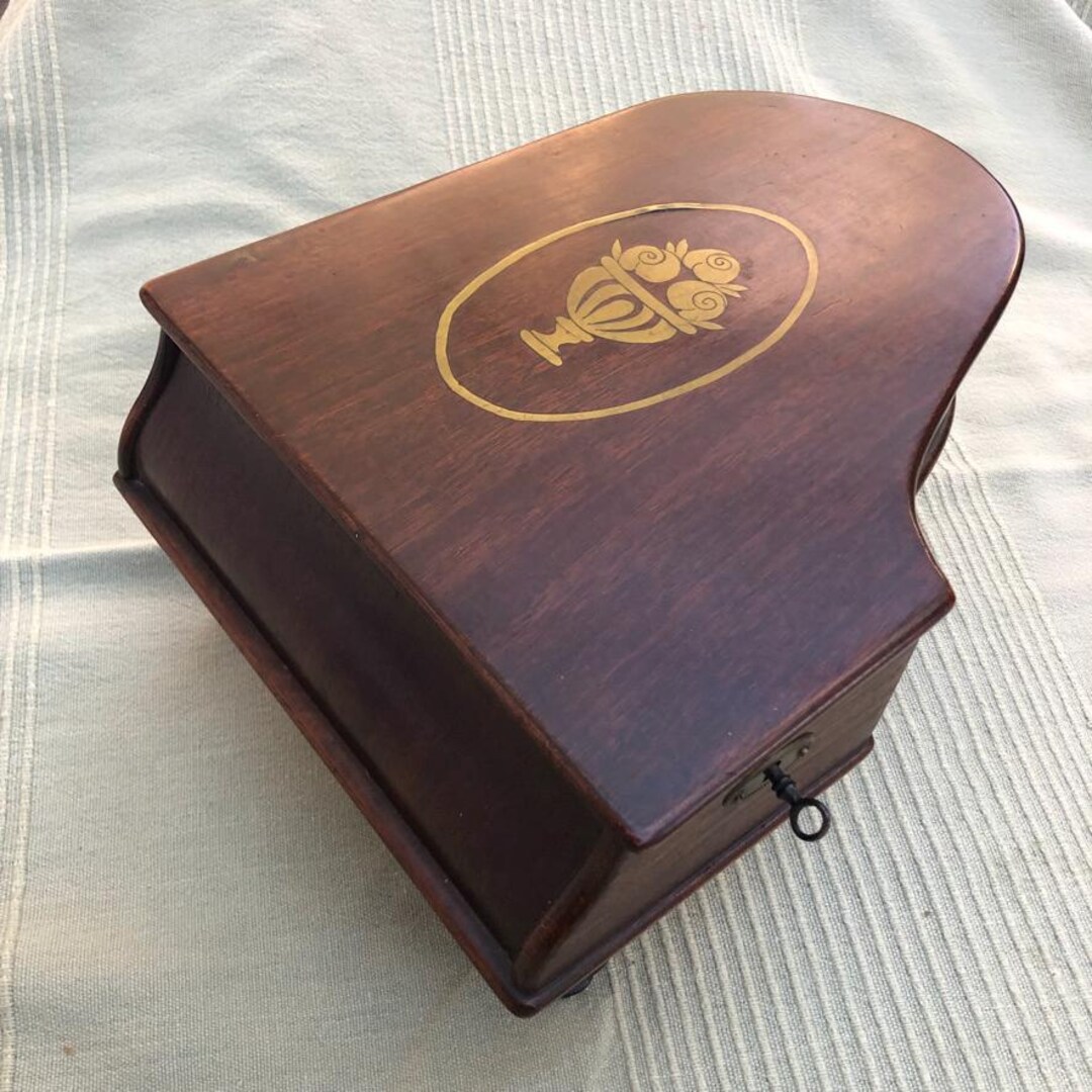 Antique Grand Piano Shaped Lockable Wooden Box, Treasure Chest - Etsy